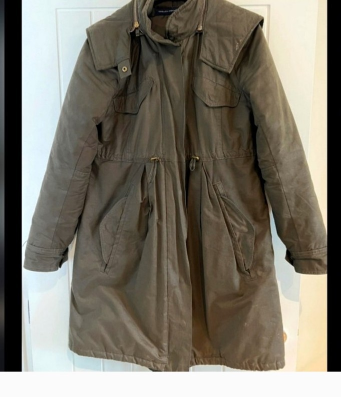 french connection parka heavy long Coat jacket size 6 - Gem