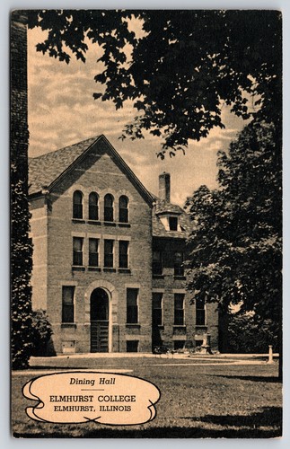 Elmhurst Illinois~Elmhurst College Dining Hall~1950s B&W Postcard | eBay