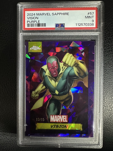 2024 Topps Marvel Sapphire Vision Purple Refractor 13/15 PSA 9 | eBay