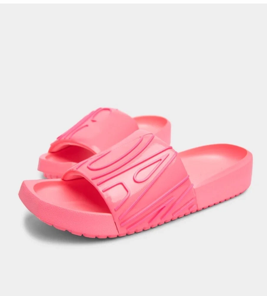 Pink And White Jordan Slipper