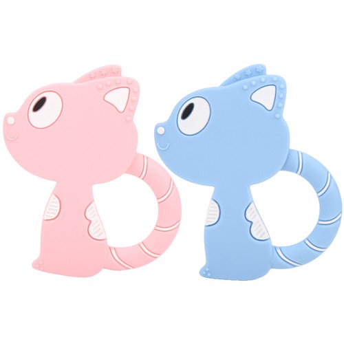 Baby Teething Toys Cute Cartoon Animal Shape Silicone Teether For Baby ...