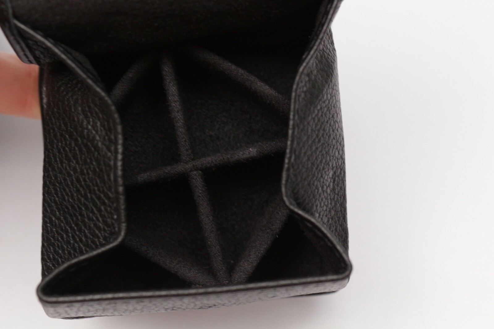 Deumer Germany Leather Jewelry Travel Case Black Cufflinks Rings Studs ...