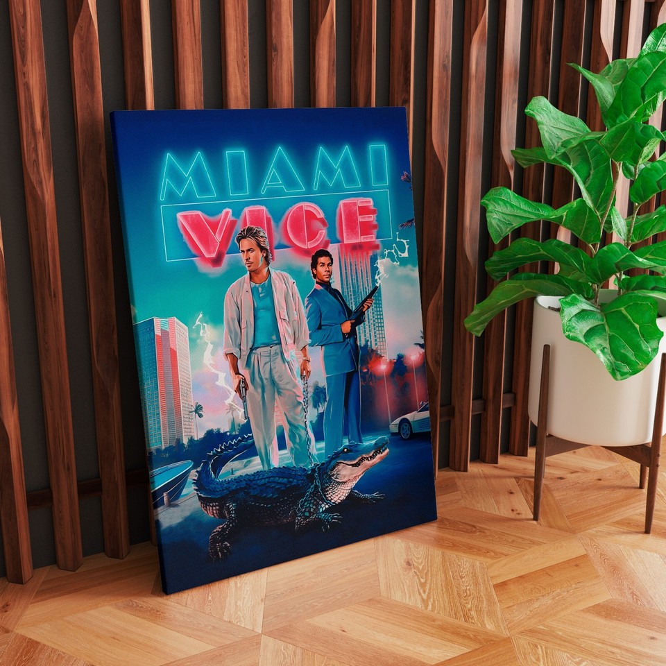Miami Vice - Commercial Poster A1/A2/A3/A4 Canvas FRAMED | eBay