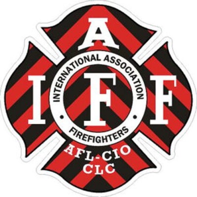 4 Inch Reflective IAFF Red & Black Chevron Firefighter Maltese Cross ...