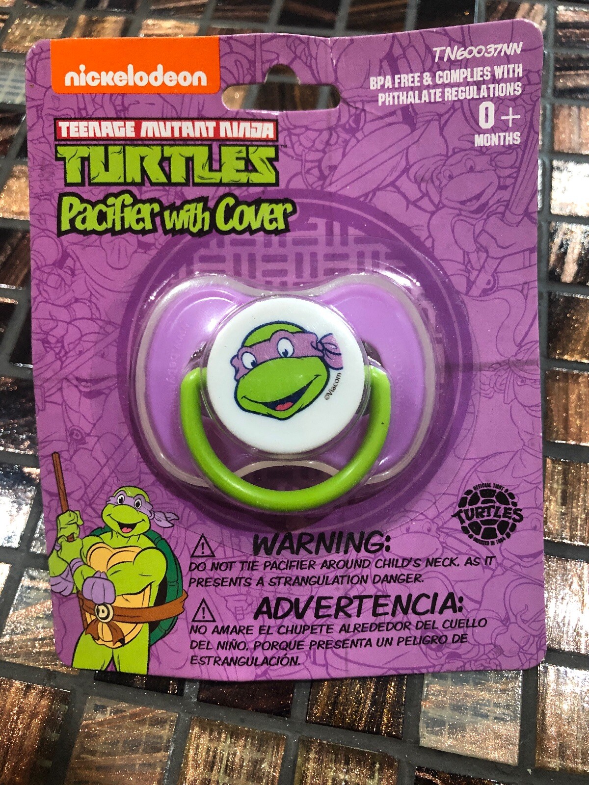 Teenage Mutant Ninja Turtles Donatello Baby Pacifier with Cover NEW in ...