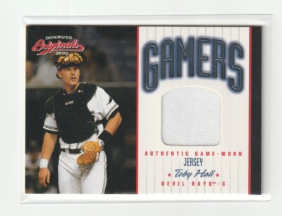 TOBY HALL 2002 Donruss Originals Gamers Game Used Patch 8/500 TAMPA BAY ...