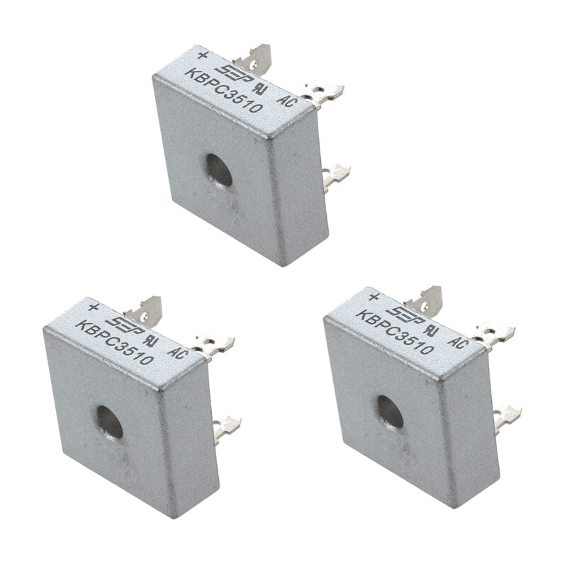 3X KBPC3510 35A 1000V Single Phase Square Diode PCB Bridge Rectifier ...