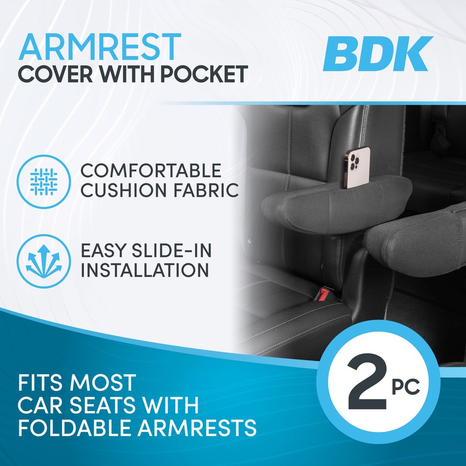 BDK Arm Rest Covers for Cars, Vans, SUVs, Trucks for Protection and ...