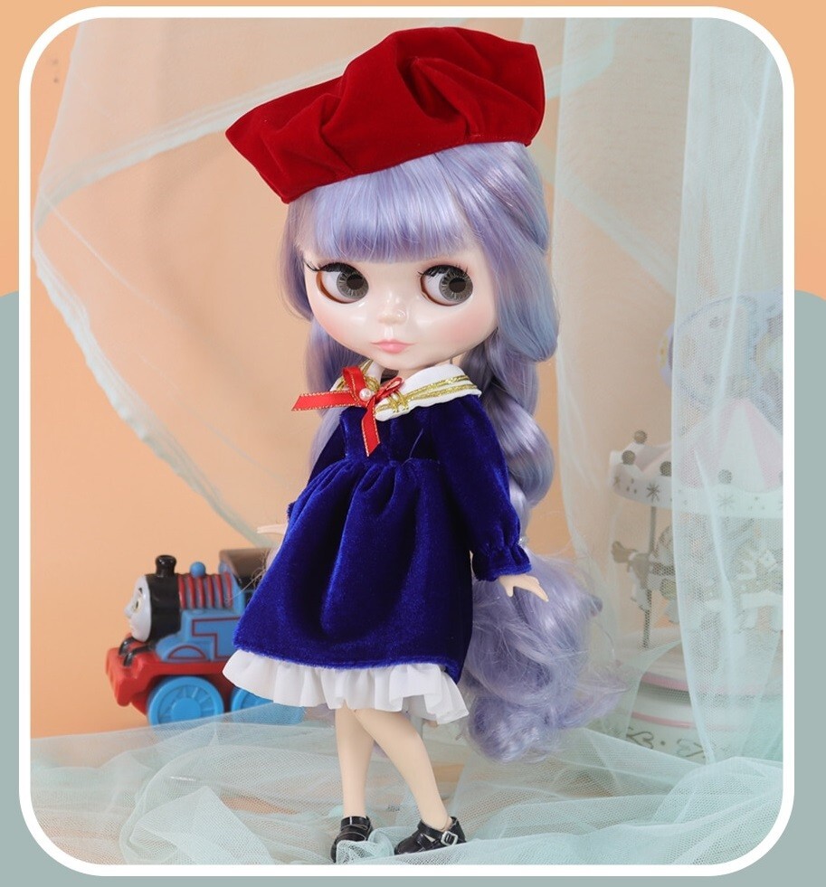Special Combo 12" Neo Blythe Doll DIY BJD Clothes Shoes Red Hat Glossy ...