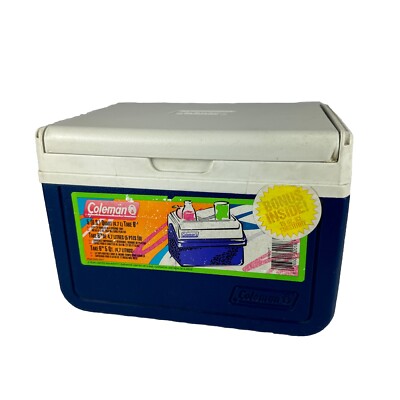 COLEMAN FlipLid BLUE 5 QT Personal Mini COOLER Lunch Box/Ice Chest 6 ...