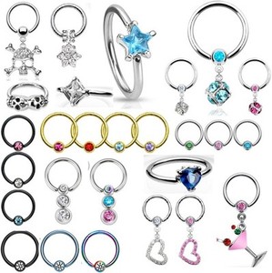 CBR Tragus, Upper Ear Cartilage Piercing Captive Bead Ring Eyebrow ...