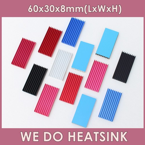 60x30x8mm With or Without Tape Heatsink Radiator Cooler for LED DIP ...