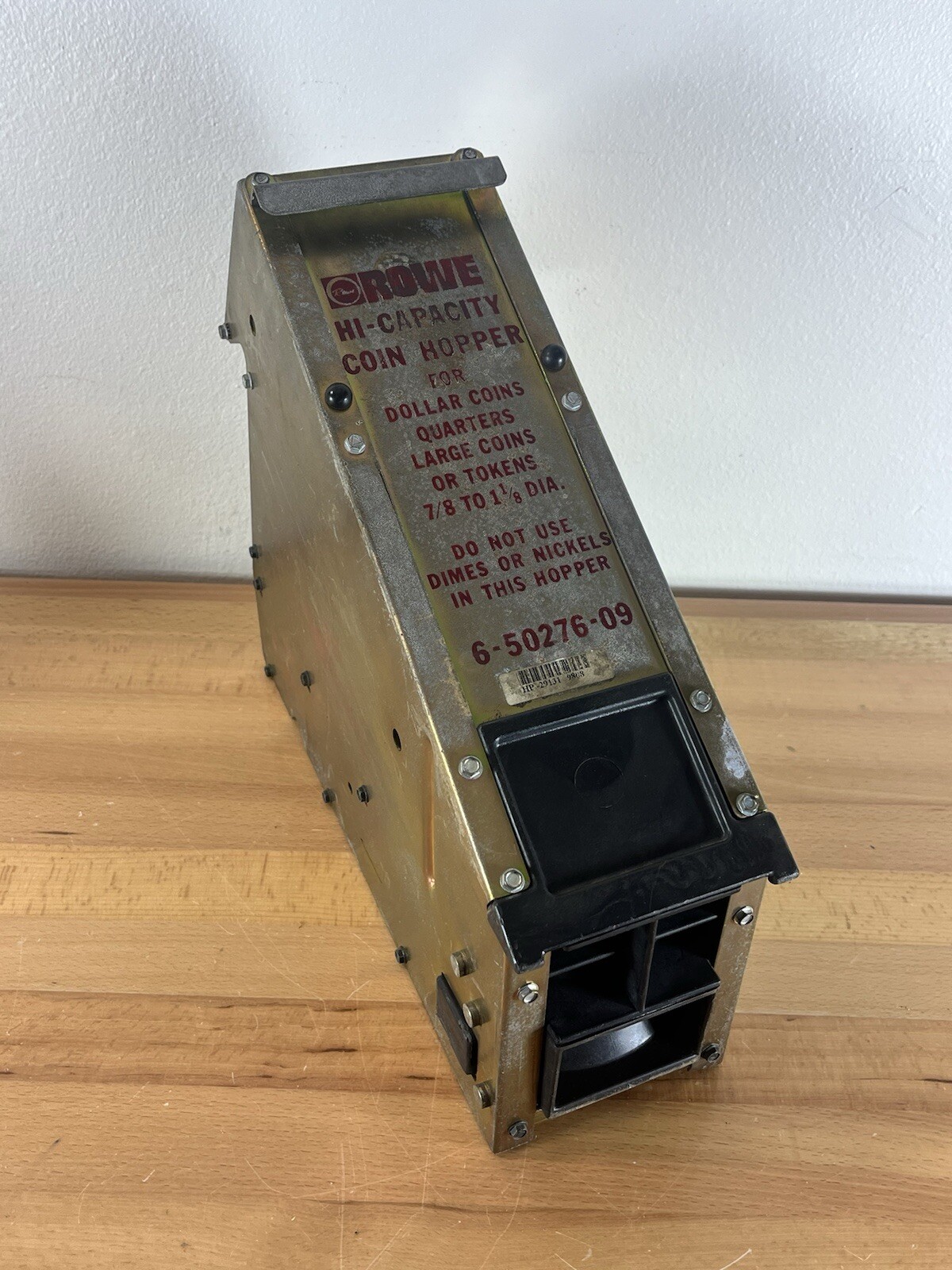 ROWE BILL CHANGER HI-CAPACITY HOPPER 6-50276-09 FOR DOLLAR COINS TOKENS ...