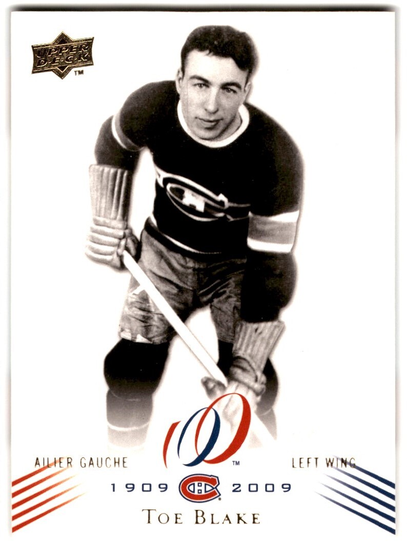 2008-09 Upper Deck Montreal Canadiens Centennial Toe Blake #1 Montreal ...