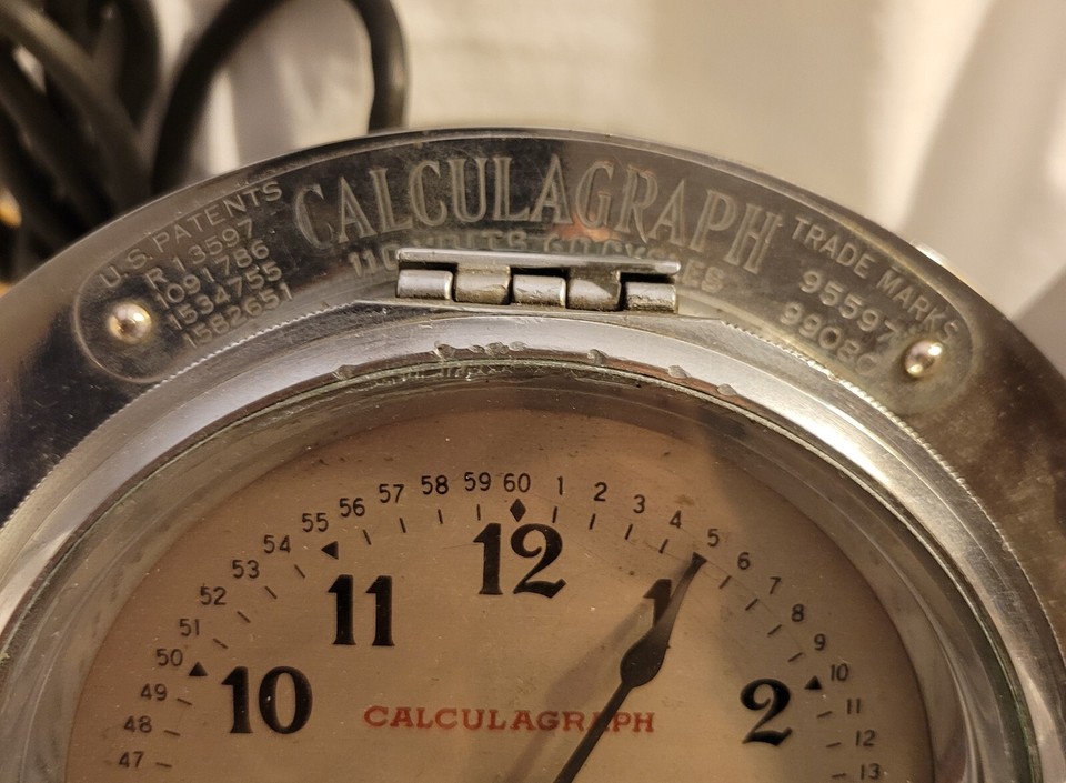Vintage 1941 Pool Hall Calculagraph Time Clock Model 30 | eBay