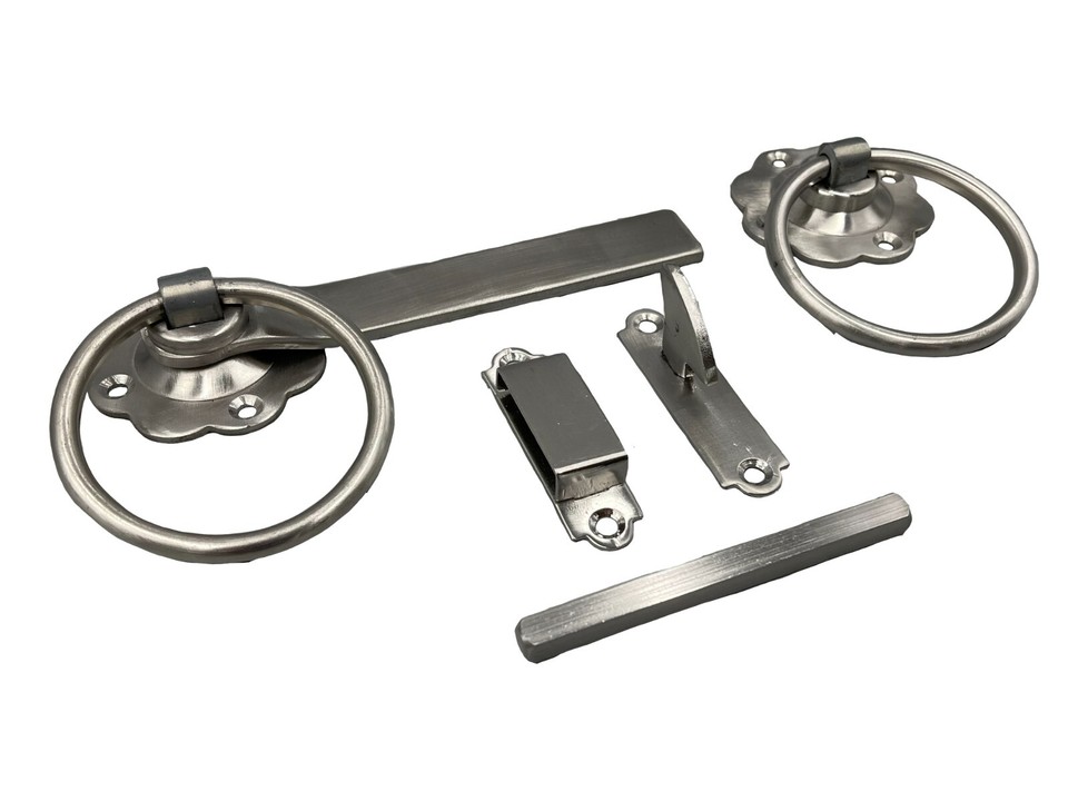 6" Stainless Steel Ring Gate Latch Set Door Garden Gate Shed Barn | eBay UK