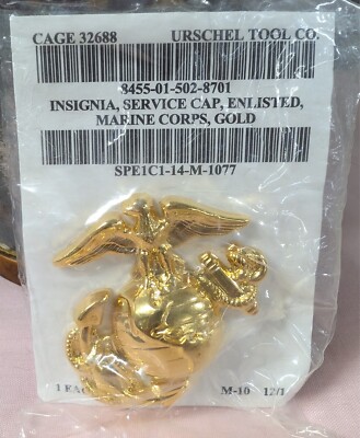 USMC Enlisted Service Cap, EGA pin NEW | eBay