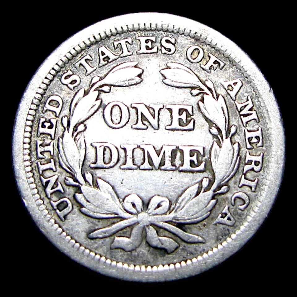 1857 Seated Liberty Dime Silver ---- Nice Details Coin ---- #117I | eBay