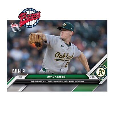 Brady Basso A’s Scoreless 1st Win 2024 MLB TOPPS NOW Card 689 In Hand ...