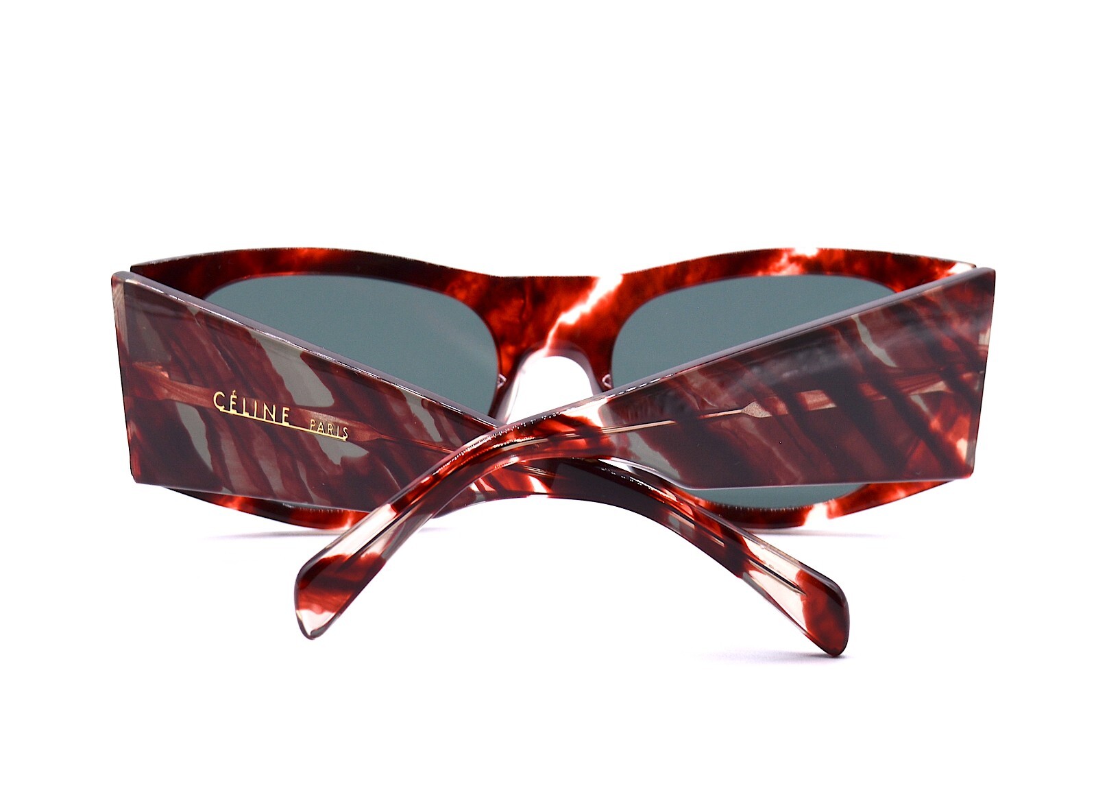 NEW CELINE PARIS CL40029I 54N RUBY RED GREY LENS AUTHENTIC SUNGLASSES ...