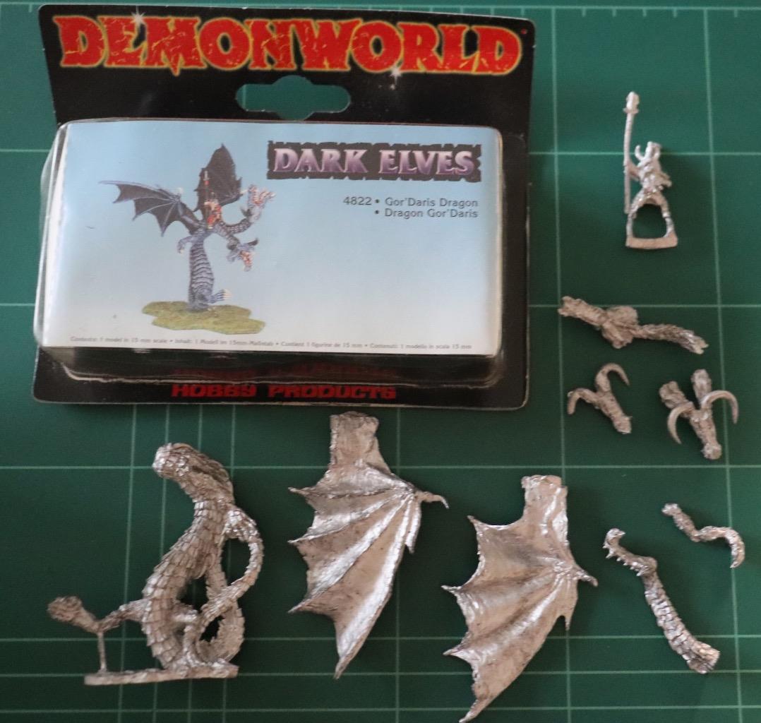 Hobby Products Metal Magic Demonworld 15mm Dark Elf Gor’Daris Dragon ...