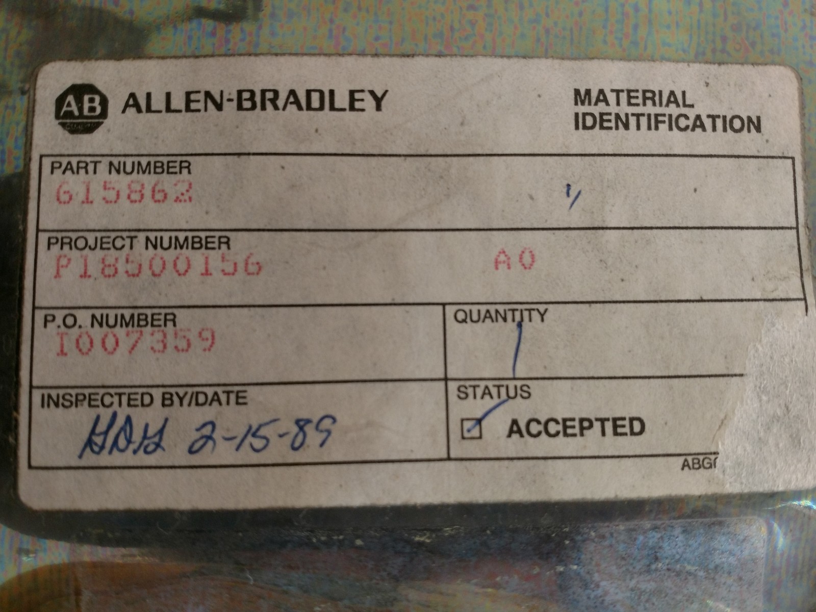 Allen Bradley 61-5862 (61 5862) PBC - New in Factory Packaging | eBay