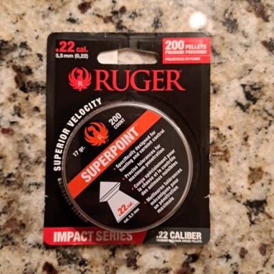 RUGER 200 Count IMPACT SUPERPOINT Premium Pointed 5.5mm .22 Caliber ...