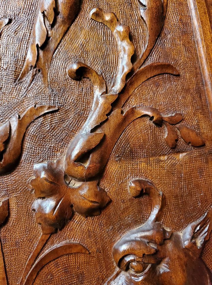 Antique Art Hand Carved Wooden Panels - 2 Matching panels | eBay