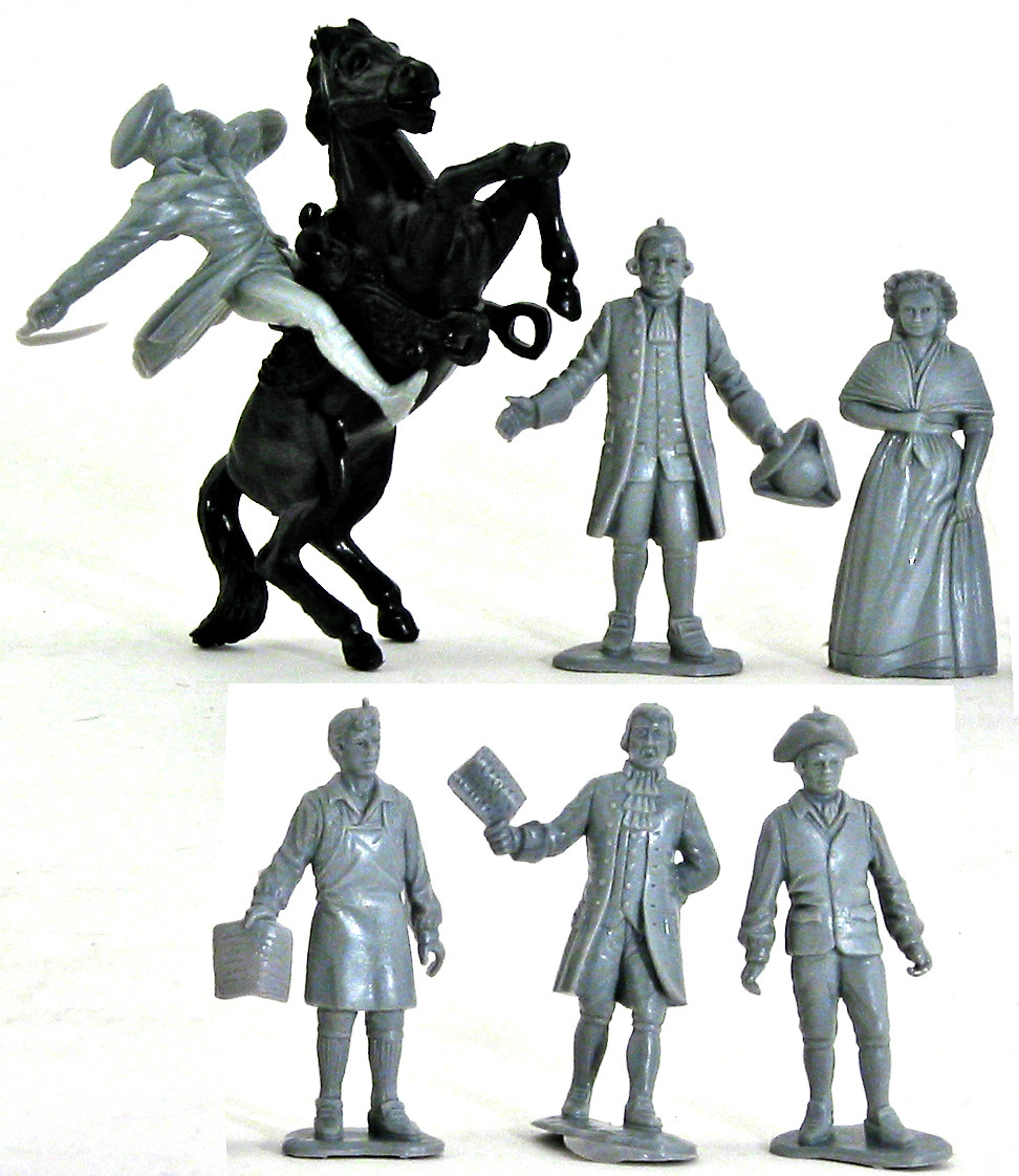 Marx Recast 1776 Disney Johnny Tremain Characters - horse colors and ...