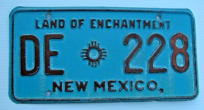NEW MEXICO 1980'S DRIVER EDUCATION LICENSE PLATE " DE 84 " NM STUDENT ...