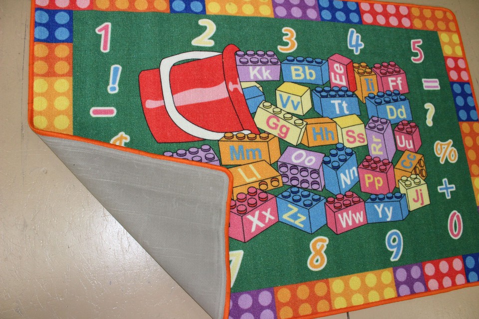 Educational Kids Rug Children for School Classroom Bedroom NON SKID GEL ...