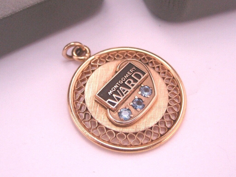 3 Vintage MONTGOMERY WARD 10K Gold & Sterling Silver & 14K GF Pins ...