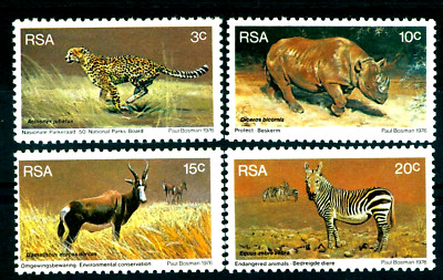 1975 Wild animals,Cheetah,Rhino,Zebra,Antelope,South Africa RSA,Mi.500 ...