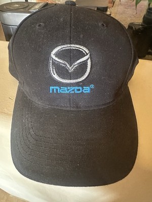 Mazda Logo on Black Adjustable Hat Baseball Cap Printed Emblem Avondale ...