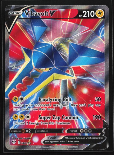 Vikavolt V (Full Art) 180/189 SWSH03: Darkness Ablaze Ultra Rare ...