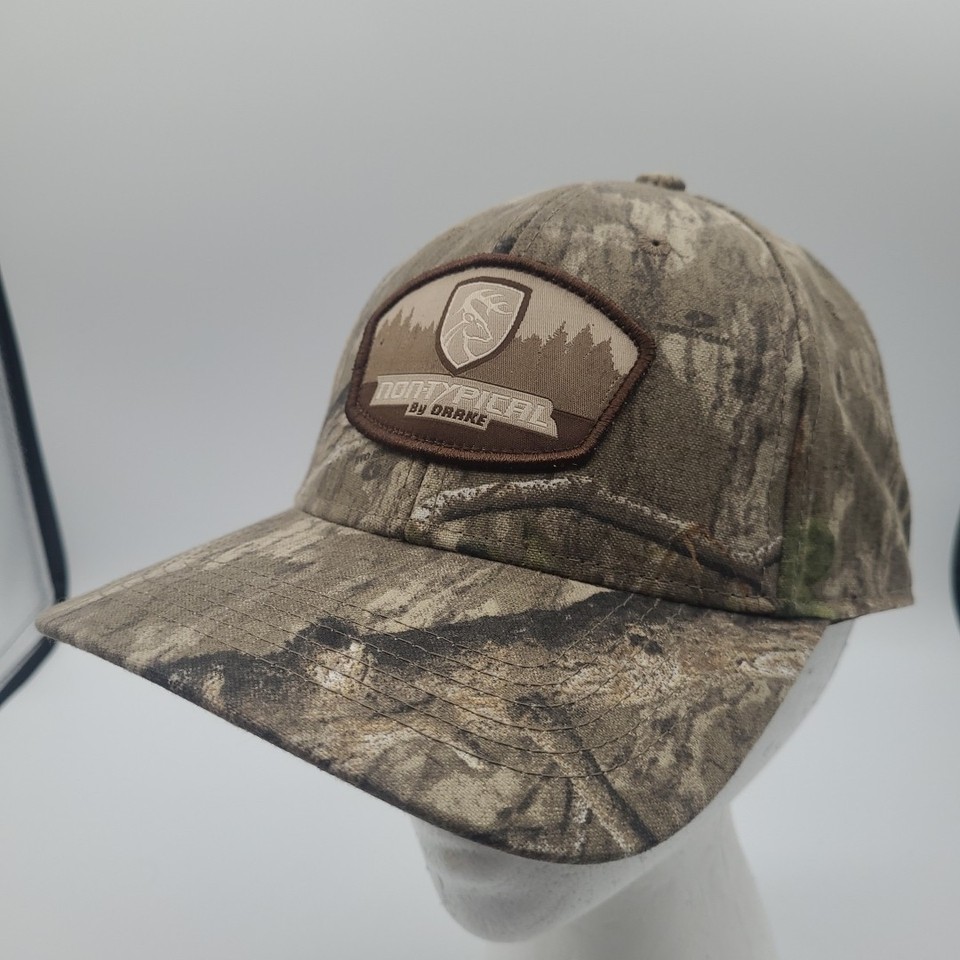 Drake Waterfowl Non Typical Camo Winter Back Hat Trucker Ball Cap Deer ...