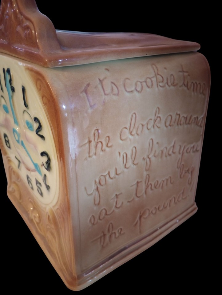 Vintage Smiling Tick Tock Clock Cookie Time Cookie Jar Brush McCoy USA/W20 | eBay