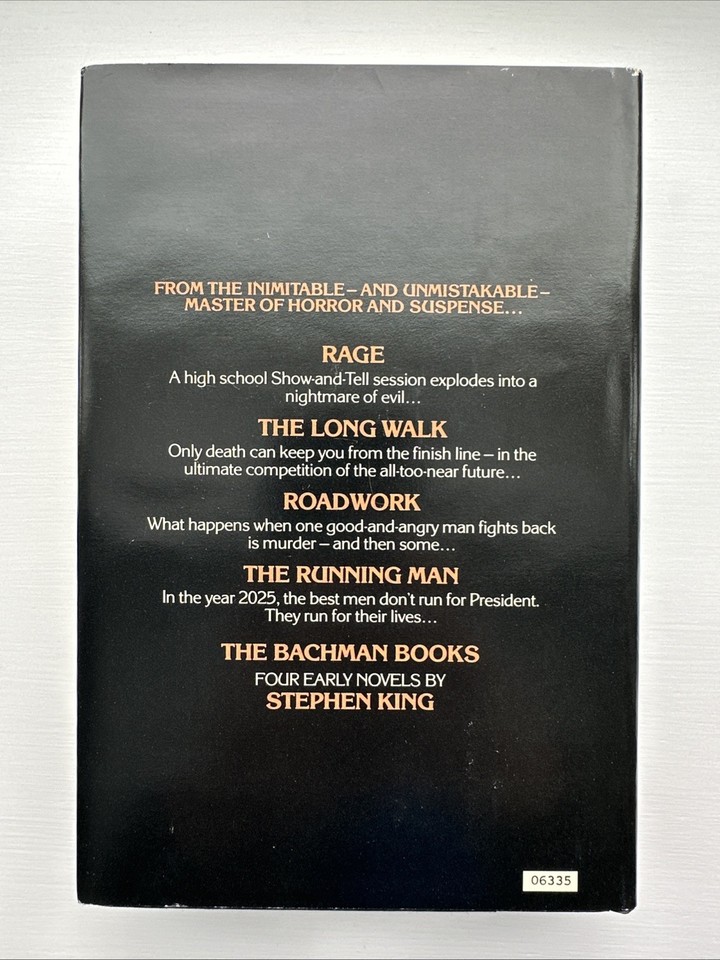 The BACHMAN Books - Stephen King 1985 NAL/BCE Hardcover w/DJ Rage EX ...