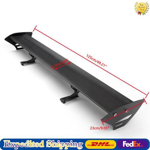Universal Hatch Aluminum GT Rear Trunk Wing Racing Spoiler Black New ...