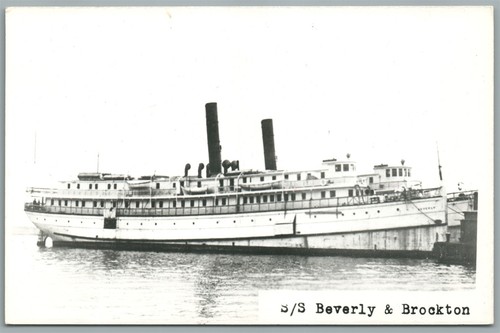 STEAMSHIP SS BEVERLY & BROCKTON VINTAGE REAL PHOTO POSTCARD RPPC | eBay