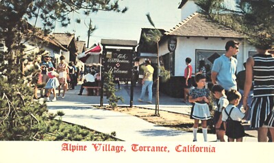 People at Alpine Village Torrance California Postcard | eBay