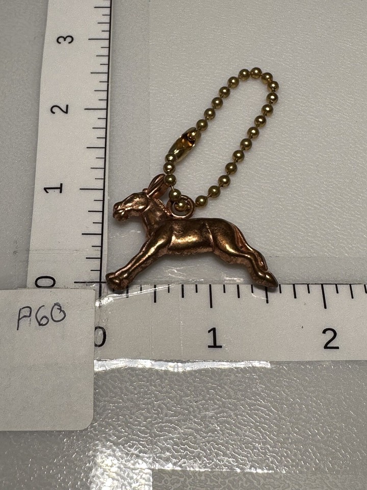 Vintage Donkey Mule Burrow Farm Animal Good Luck Charm Lucky Keychain ...