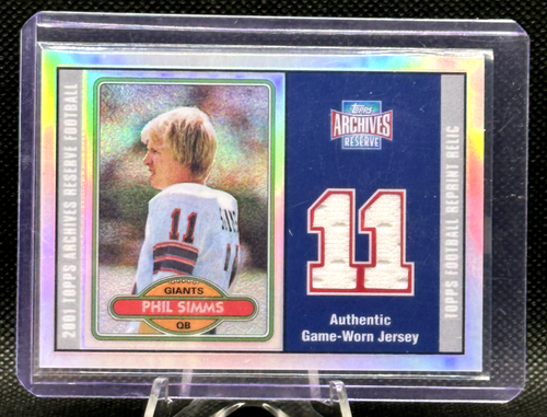 2001 Topps Archives Reserve #225 Phil Simms Topps Football Reprint ...