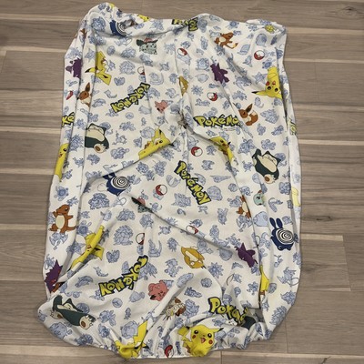 Vtg Pokemon Twin 28x18 Elastic Bed Sheet Pillow Cover Mewtwo Ash ...