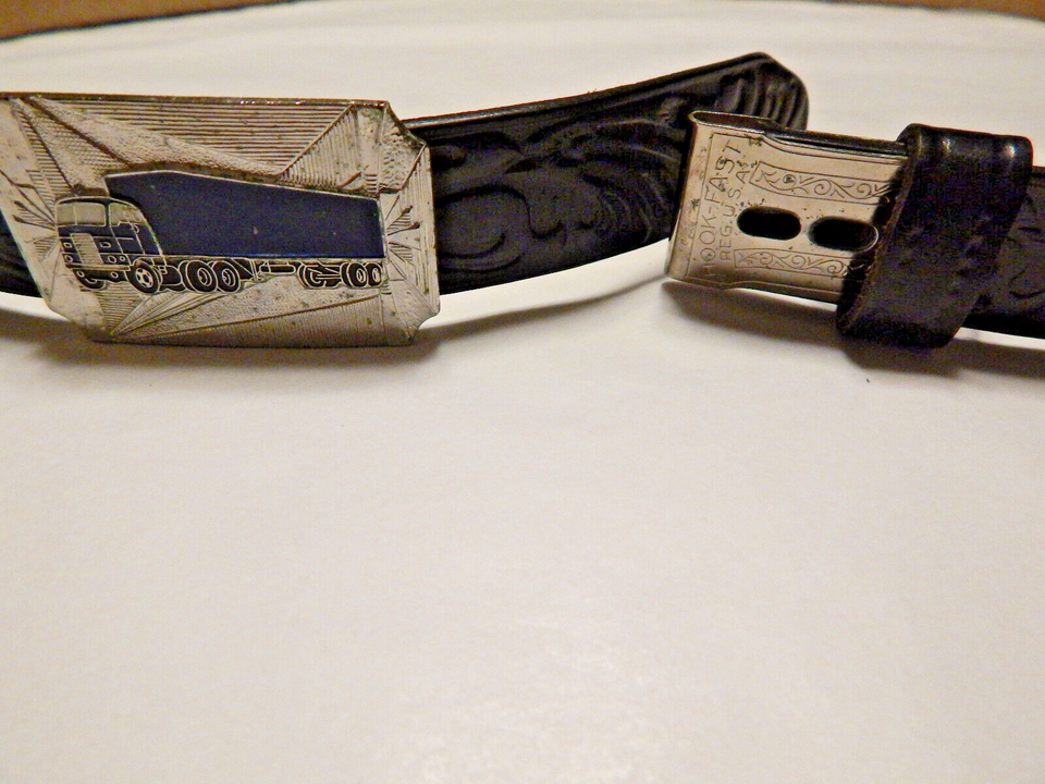 60's Hook Fast Buckle Trucking Semi Can't Slip Belt | eBay