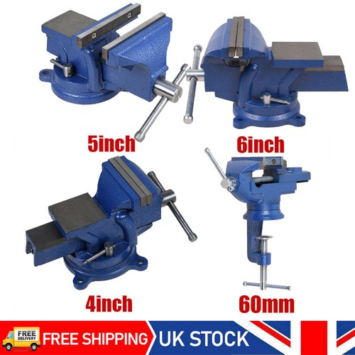 8/6/5/4" Heavy Duty Work Bench Vice Engineer Jaw Swivel Base Workshop ...