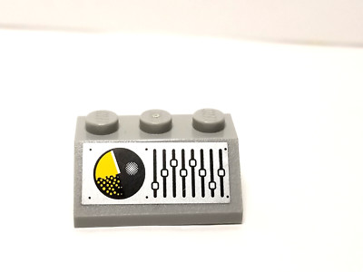 LEGO Control Panel 2x3 Wide Silver LEVER Radar Yellow Black Sticker ...