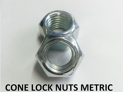 Qty 20 Hex Cone Lock Nut M12 (12mm) Zinc Plated Steel Class 10 Conelock ...