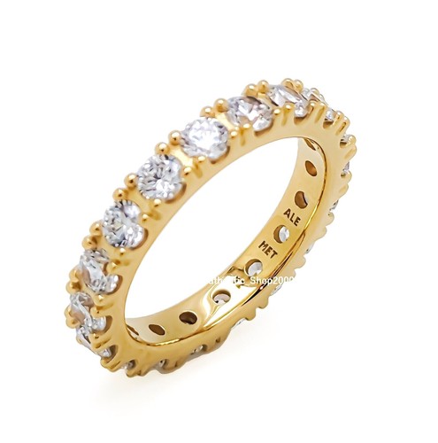 NEW 100% Authentic PANDORA 14k Gold CZ Sparkling Row Eternity Ring ...