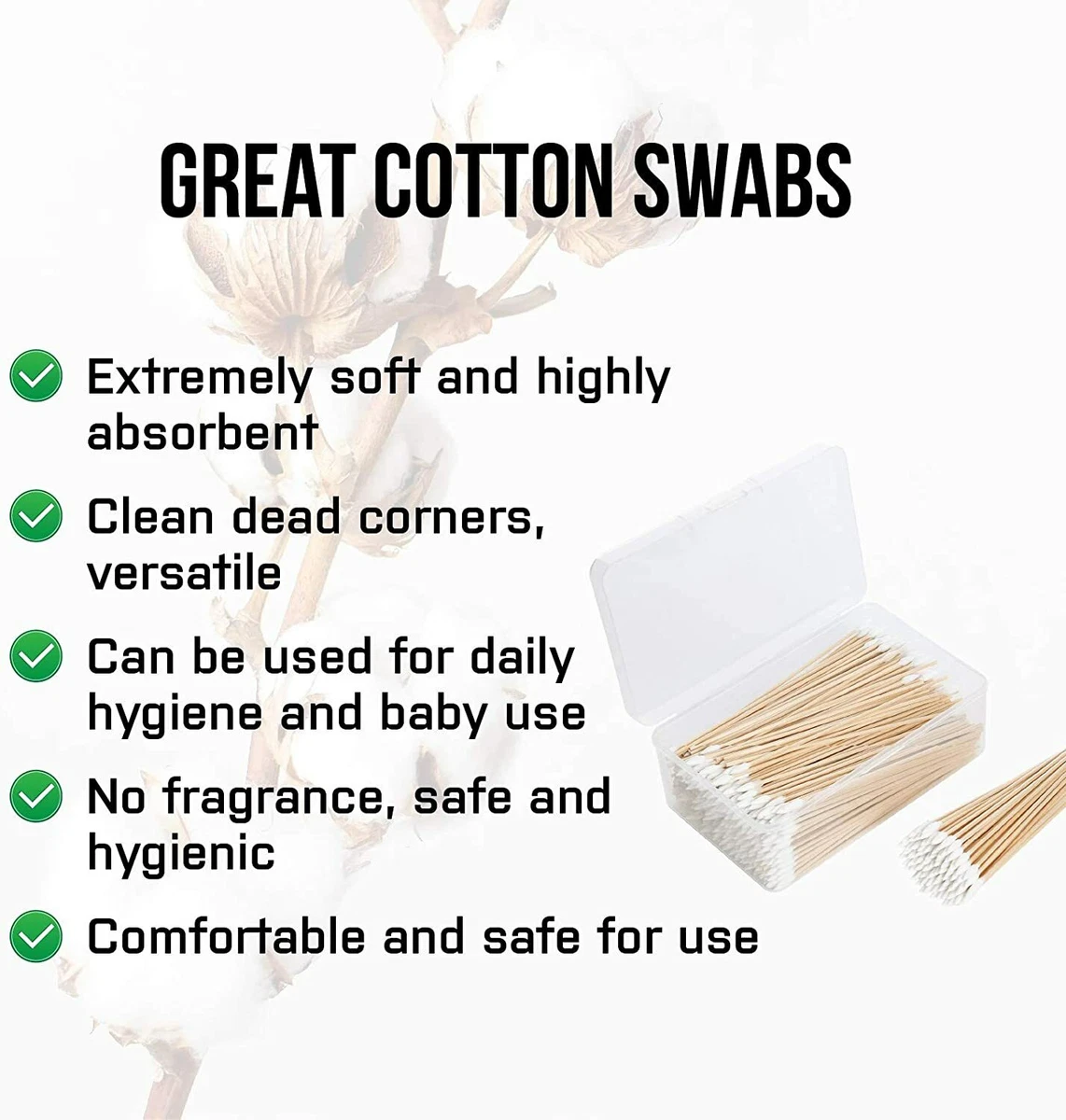 Long Wooden Q Tips